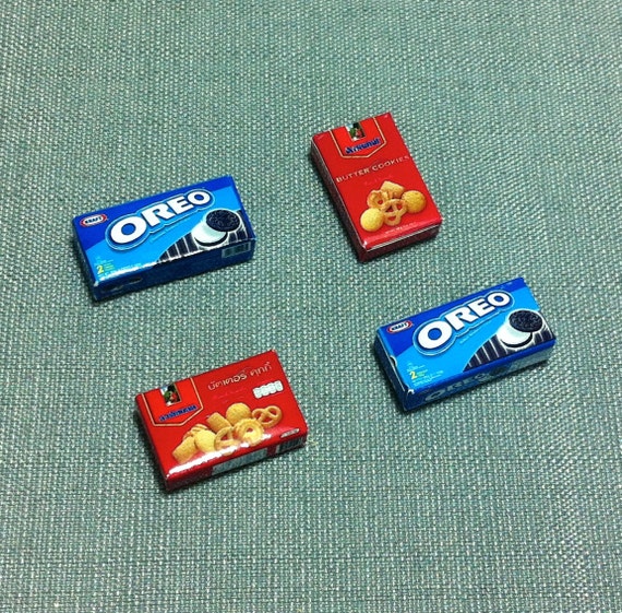 4 Boxes Packs Packets Butter Cookies Biscuit Miniature
