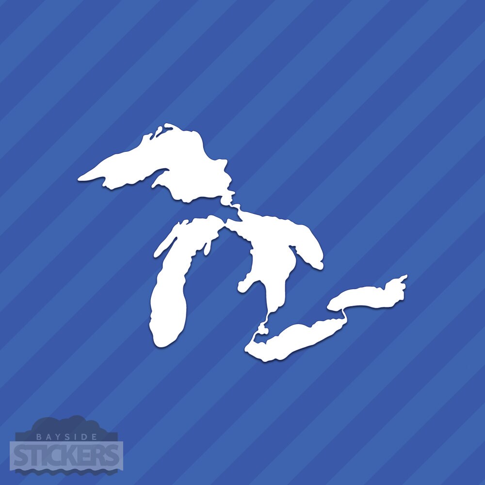 Great Lakes Outline Vinyl Decal Sticker