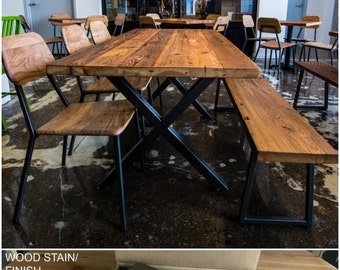 Reclaimed High Top Table Standing Height Bistro