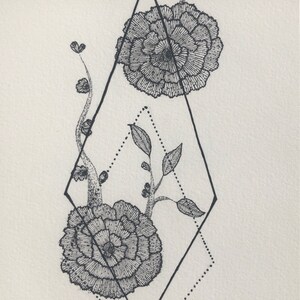 Geometric drawing | Etsy