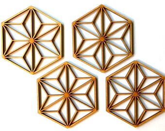 Hexagonal coasters | Etsy