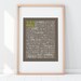 The Art of Marriage Typography Print 8x10 Word Art Wedding