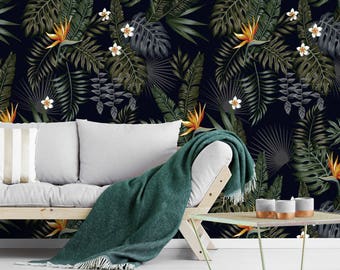 Palm leaf wallpaper | Etsy