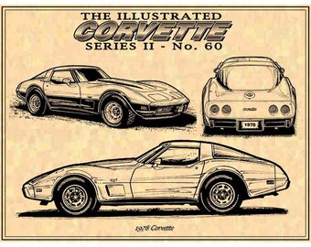 C3 corvette art | Etsy