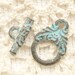 Whimsical Ornate Patina Toggle Clasp Mykonos Casting Beads