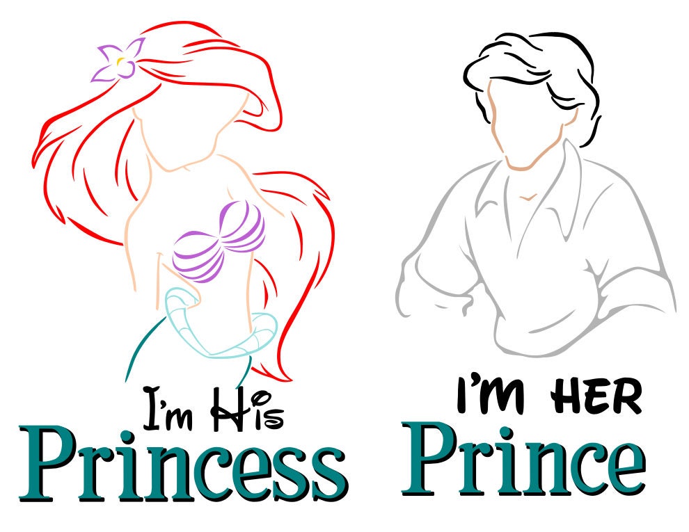Ariel And Prince Eric Little Mermaid Disney Couples Svg