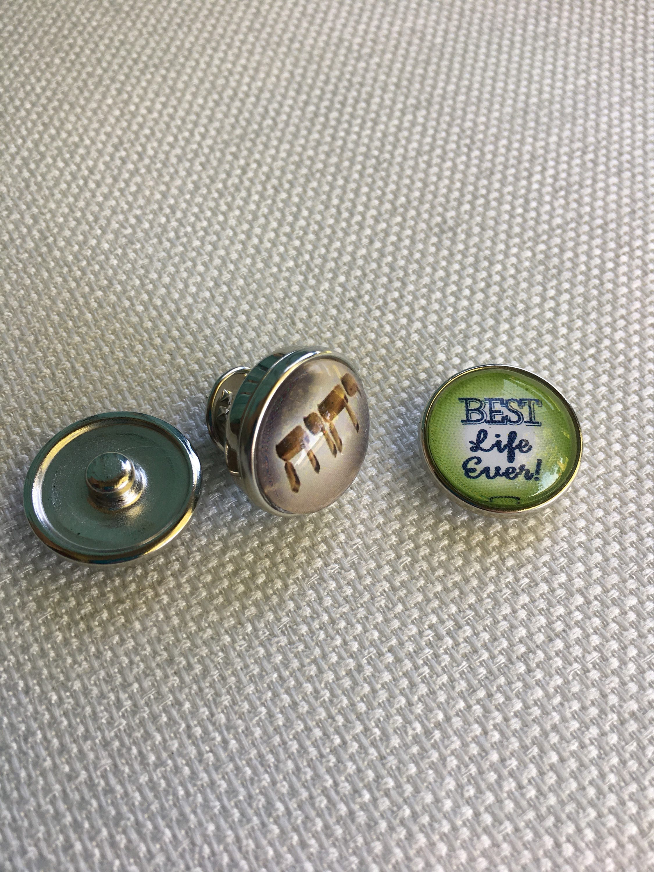 Interchangeable Snap Button Lapel Pin EXCLUDES Snap
