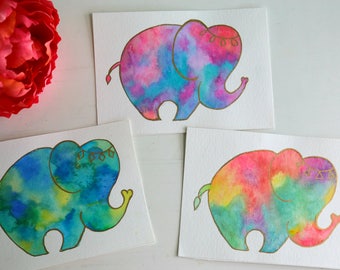 Elephant Watercolor Elephant Nursery Set Pink Elephant