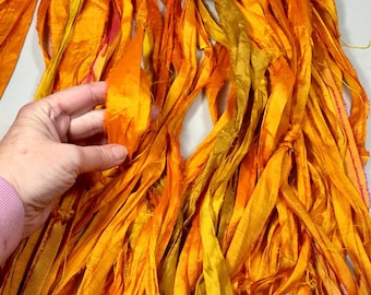 Sari silk ribbon | Etsy