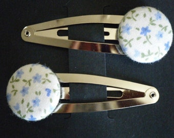 Crochet Flower Snap Hair Clips Set of 2 only