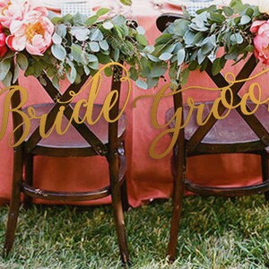 Wedding chair signs | Etsy