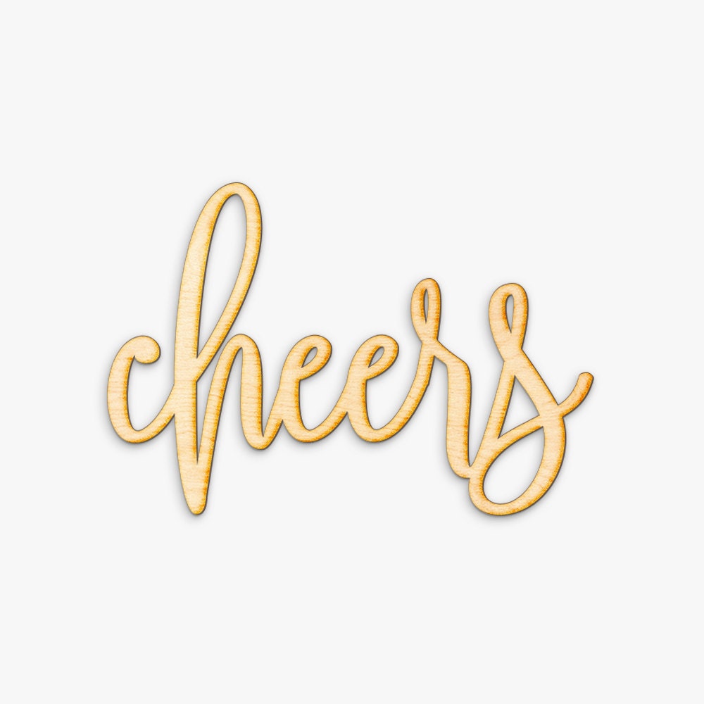 Hand Drawn Home Cheers Sign Cheers Wood Sign Wood Gift