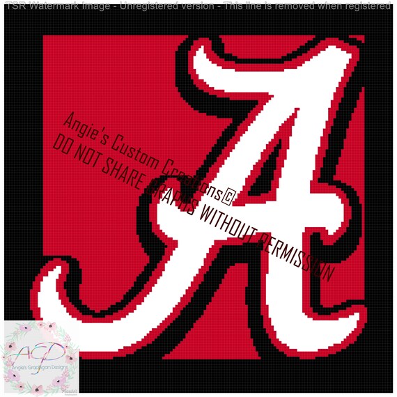 Alabama Roll Tide Crochet Graph and Written Instructions