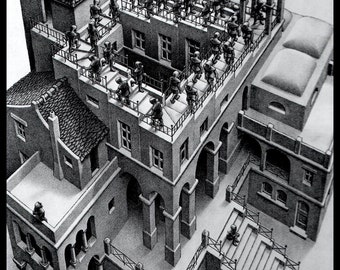 MC Escher Print Escher Art Stars Circa 1948