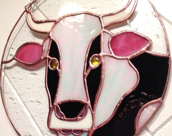 Stained glass cow | Etsy
