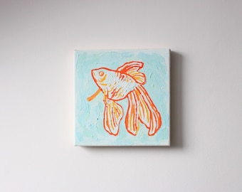 Fish painting | Etsy