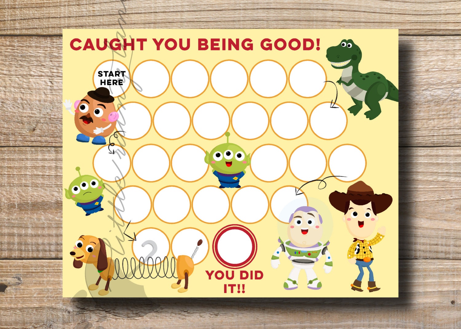 Kids Reward Chart Toy Story Reward Chart Printable