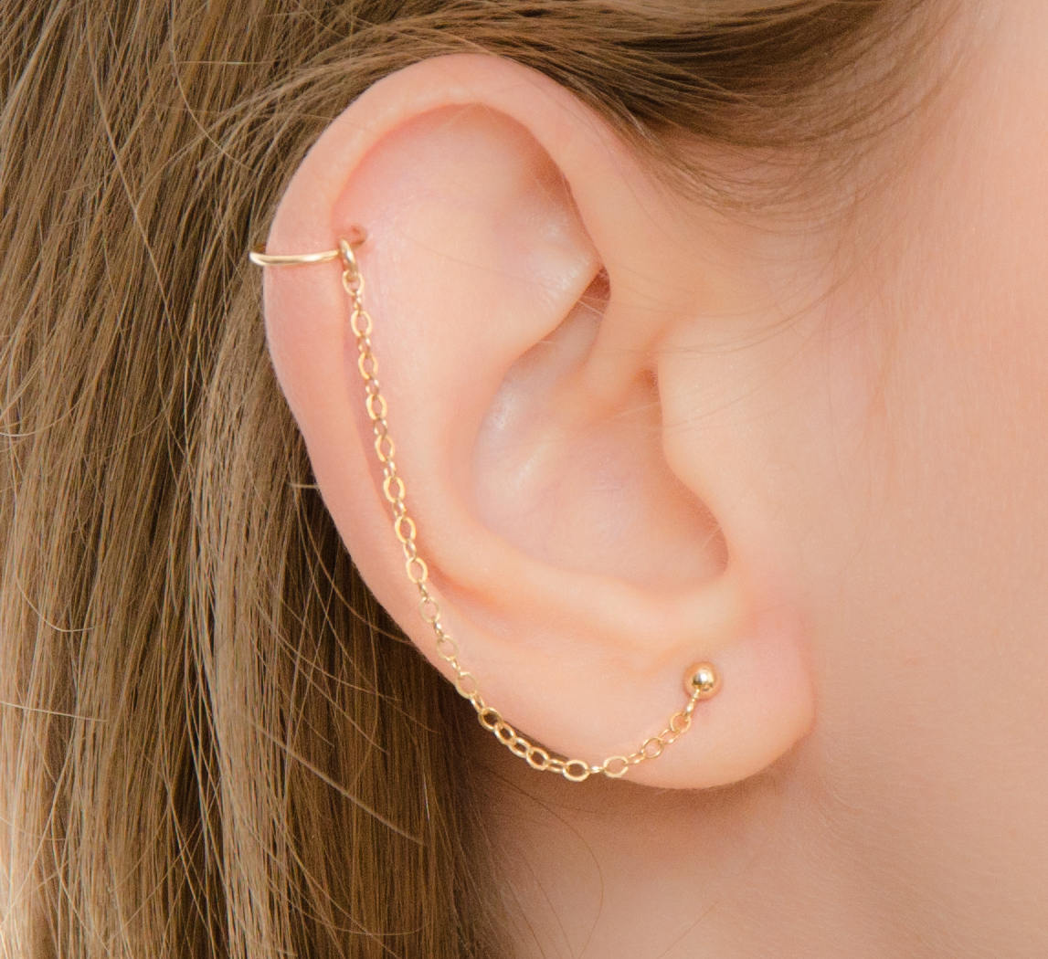 Mother Day Sale Cartilage Chain Earring Helix Helix