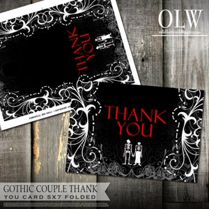 Gothic thank you | Etsy