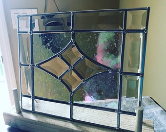 Stained glass panel | Etsy