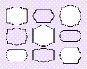 Polka Dot Digital Frames Clip Art Commercial Use Instant