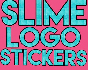 Slime logo stickers | Etsy