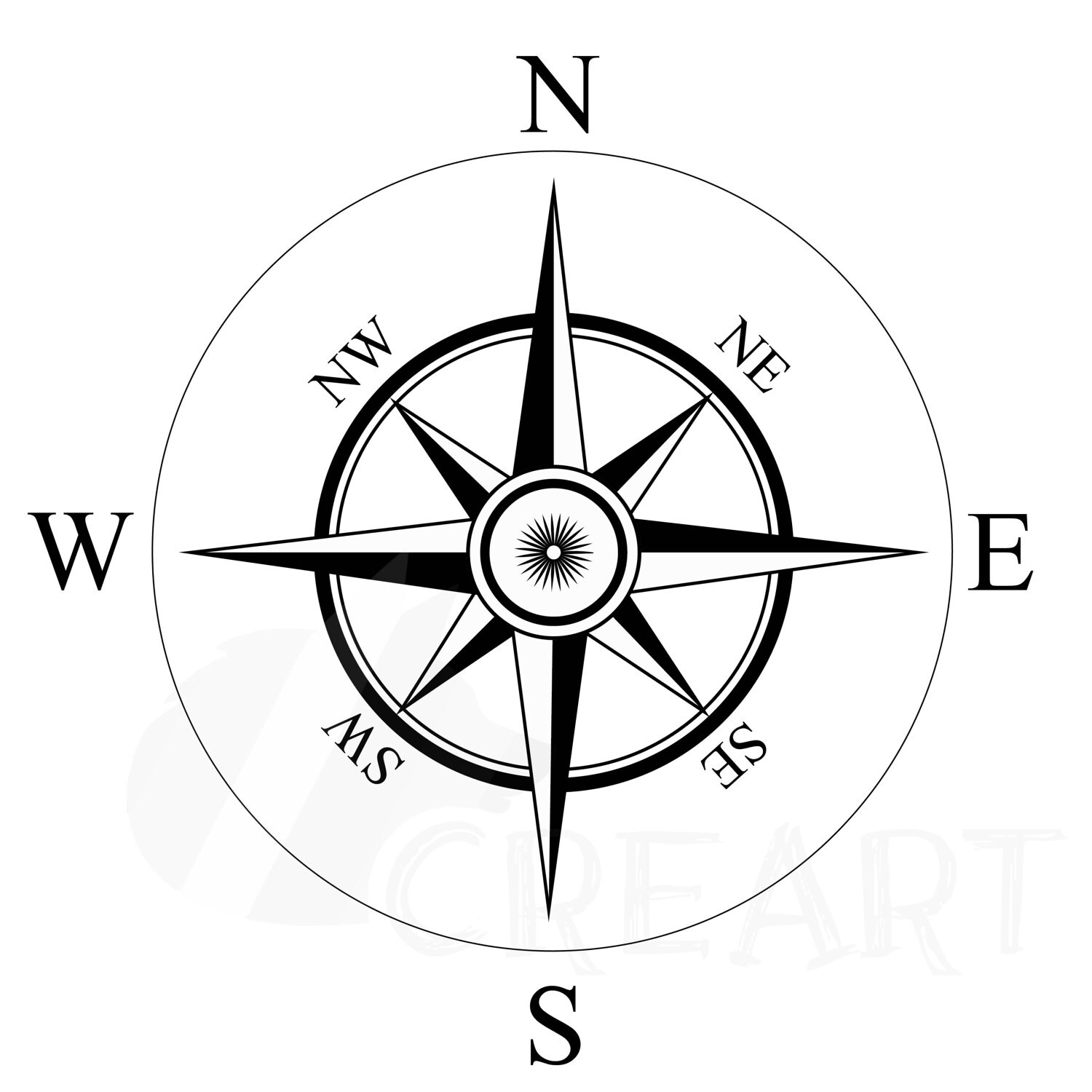 Compass Silhouette pack eps, png, jpg, pdf, svg, vector illustrator ...