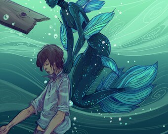 Scary mermaid | Etsy