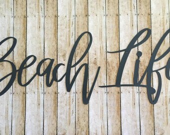 Beach word art | Etsy