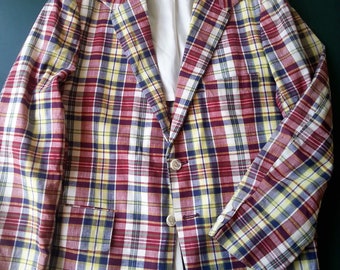 Madras jacket | Etsy
