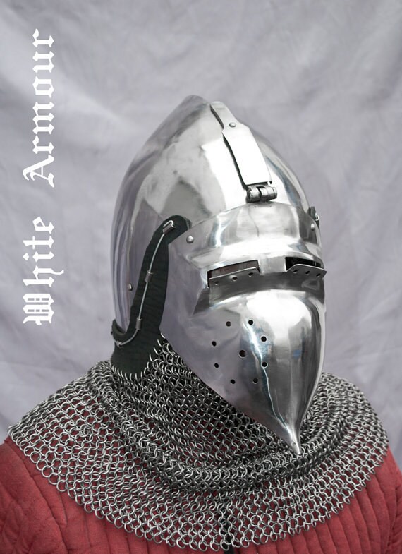 Combat helmet klappvisor bascinet SCA LARP medieval helmet