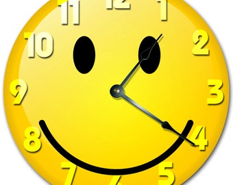 Smiley face clock | Etsy