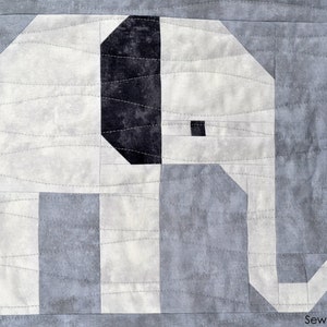 Elephant quilt block | Etsy