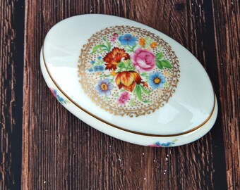 Porcelain powder box | Etsy