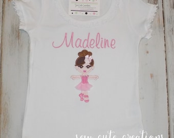 Ballet Shirt Ballerina Vintage Tee Custom Size Retro GIRL