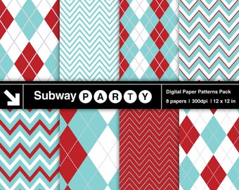 Navy Blue and Green Polka Dots Candy Stripes and Gingham