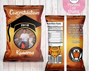 Graduation chip bags | Etsy