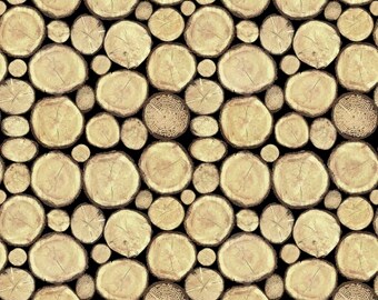 Wood log fabric | Etsy
