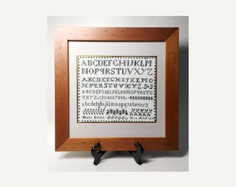 Colonial Sampler Antique Cross Stitch Pattern Museum Sampler