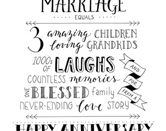 Calligraphy 50th | Etsy