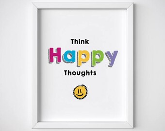 Think happy thoughts | Etsy
