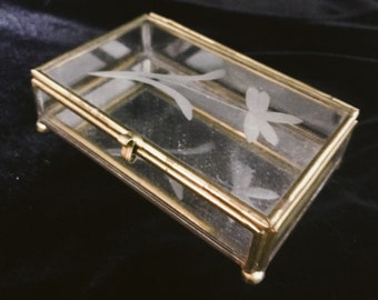 Vintage glass box | Etsy