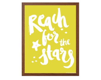 Reach For The Stars print 8X10 star painting empowerment