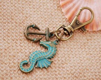 Seahorse keychain | Etsy