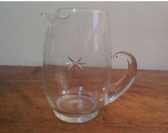 Cut glass pitcher | Etsy