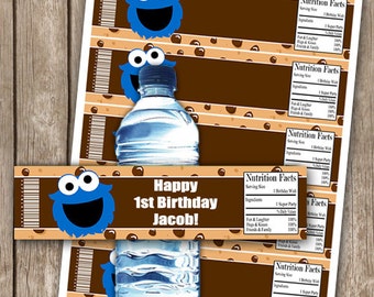 Cookie monster label | Etsy