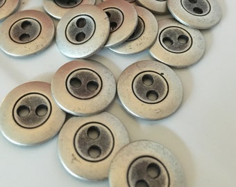 Silver buttons | Etsy