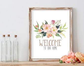 Welcome home print | Etsy