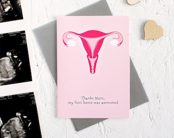 Science Mother's Day Card Womb Biology Humor