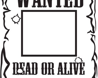 Wanted poster svg | Etsy